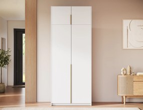 ADRK Furniture Bregma II s nástavcem Skříň s otočnými dveřmi ADRK-W-BREG-100-WG