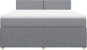 Box spring postel s matrací světle šedá 180 x 200 cm textil 3289828