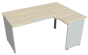 Stůl ergo levý 160*120 cm - Hobis Gate GE 2005 L Dekor stolové desky: akát, Dekor lamino podnože: šedá, Barva nohy: černá