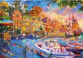 GIBSONS Puzzle Odrazy přístavu / 500 dílků / 49x34 cm