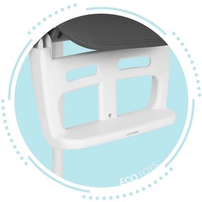 Dětská jídelní židlička 3v1 ALWAYS GREY ECOTOYS šedá