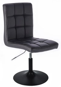 LuxuryForm DESIGN Otočná židle TOLEDO na černém talíři - černá