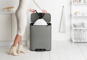 Brabantia BO pedálový koš 60L minerální šedá