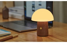 Bílá/v tmavě přírodní barvě LED stolní lampa (výška 12,5 cm) Alice Mushroom – Gingko