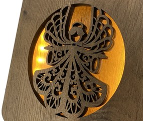 Li-Go "Anděl s krajkou" lampa 19x19cm provedení povrchu: dub světlý