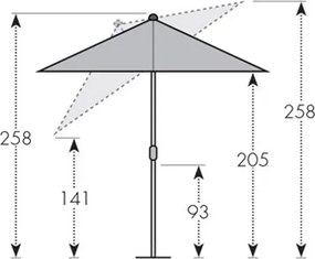 Doppler ALU WOOD 300 x 200 cm antracit