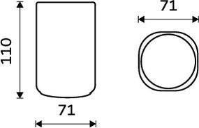 Nimco Pohárek na kartáčky Eni - ENC 58-90