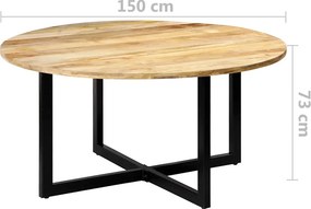 Jídelní stůl 150 x 73 cm masivní mangovníkové dřevo 247851