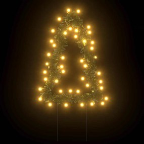 Vánoční Světelné Dekorace S Hroty 3Ks Stromek 50 Led Diod 30 Cm Zelená