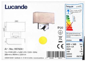 Lucande | Lucande - LED Nástěnná lampa VIRVE 1XLED/13,4W/230V + 1xLED/3,4W/230V | LW0356