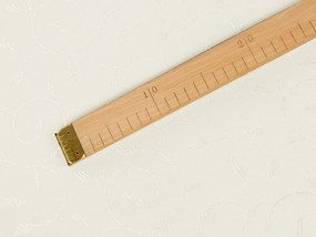 Biante Teflonový kulatý ubrus TF-026 Pnoucí lístky - smetanový Ø 40 cm