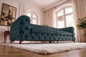 Designová sedačka Rococo 235 cm petrolejový samet
