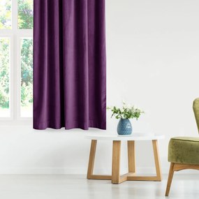 Fialový sametový dimout závěs 140x270 cm Eyelets – Restilo