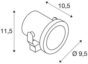 SLV 1001962 Nautilus Spike, venkovní reflektor s trnem, LED 9W 3000K, nerez, IP55
