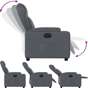 Elektrické polohovací křeslo šedé umělá kůže 3204533