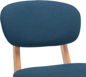 Barové židle 2 ks modré textil 289371
