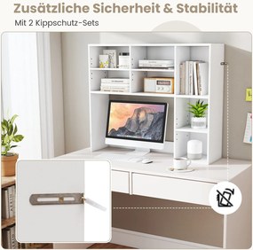 Costway Stolní police s 7 přihrádkami stolní police