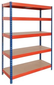 AR Shelving Vysokozátěžový regál Rivet L, 192 × 100 × 50 cm, nosnost police: 300 kg