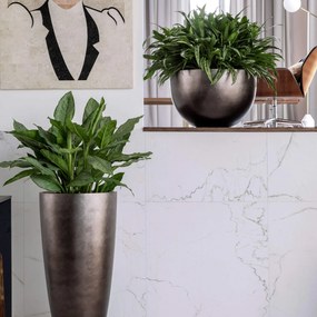 Baq Metallic Silver leaf Partner Matt Coffee s vložkou Ø 34 cm / V 90 cm