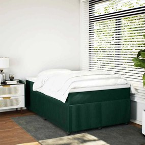 Box spring postel s matrací tmavě zelená 120 x 200 cm samet 3285635