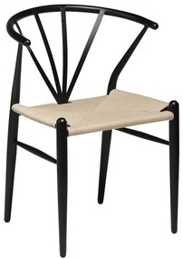 OnaDnes -20% ​​​​​Dan-Form Černá kovová jídelní židle DAN-FORM Delta s výpletem