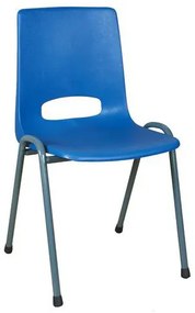 Manutan Expert  Plastová jídelní židle Pavlina Grey, modrá, šedá konstrukce