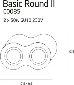 Stropní svítidlo Maxlight - BASIC ROUND 2 WH  C0085