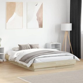 Rám postele s LED osvětlením dub sonoma 120 x 190 cm 3209823