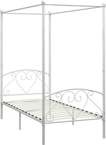 Rám postele s nebesy bílý kovový 90 x 200 cm 284426