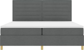 Postel s boxspringem s matrací Tmavě šedá 200 x 200 cm textil 3339568