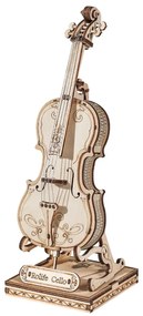 Robotime Rolife 3D dřevěné puzzle Violoncello 58 ks