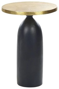 Kovový odkládací stolek zlatý/černý TEKAPO Beliani
