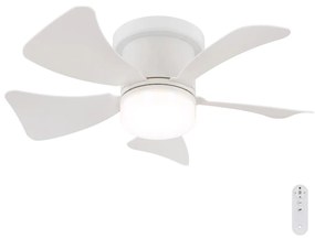 Globo 03609W - LED Stmívatelný stropní ventilátor HINES LED/10W/230V + DO bílá 03609W