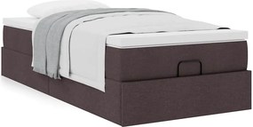 Osmanský rám postele s matrací tmavě šedá 100x200cm textil 3311088