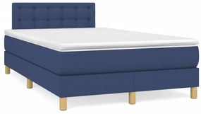 Box spring postel s matrací a LED modrá 120x190 cm textil 3270122