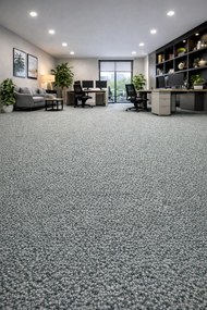 Beaulieu International Group, Metrážový koberec Piccolo 531, zátěžový, na míru, šíře 4m, šedá, guma (gel - protiskluzový), chodba / předsíň