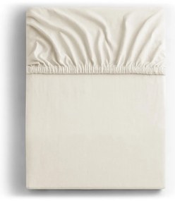 Bílé/krémové napínací prostěradlo jersey 160x200 cm Amber – Restilo