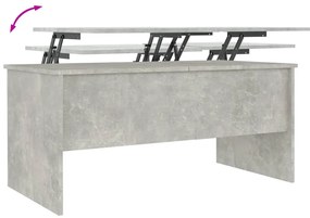 Konferenční stolek betonově šedý 102 x 50,5 x 46,5 cm kompozit - Default Title