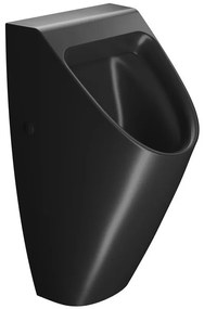 GSI COMMUNITY urinál se zakrytým přívodem vody, 31x65cm, černá mat 909726
