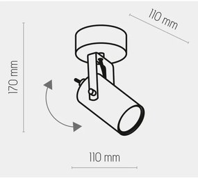 Bodové svítidlo REDO 1xGU10/10W/230V zlatá/černá