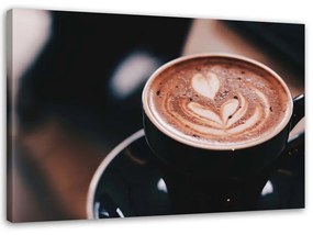 Obraz na plátně Šálek kávy Latte - 120x80 cm