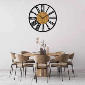 Moderní dřevěné nástěnné hodiny rýmské - Luxusní design | SENTOP HDFK028-dub