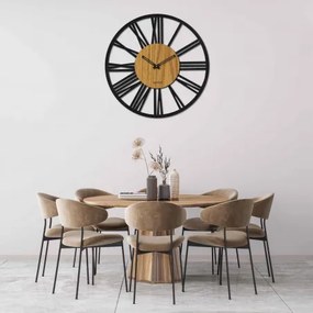 Moderní dřevěné nástěnné hodiny rýmské - Luxusní design | SENTOP HDFK028-dub