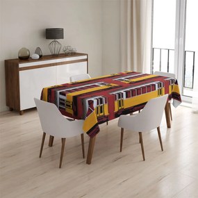 Sablio Ubrus Lisabonské historické tramvaje Červený Pattern - 90x90 cm