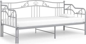 Rám vysouvací postele/pohovky šedý kovový 90 x 200 cm 324766