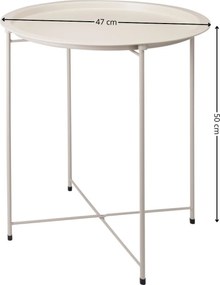 Odkládací stolek Zovy 47 cm béžový