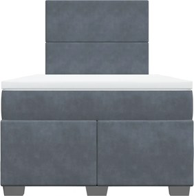 Box spring postel s matrací tmavě šedý 120x190 cm samet 3293153