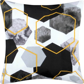 Bavlněný povlak na polštář Hexagon - šedá Velikost: 70 x 90