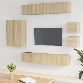 8dílný set TV skříněk dub sonoma kompozitní dřevo 3114488