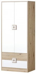 Dětský pokoj LENOX s dvoudveřovou šatní skříní; 4 varianty Barva: šedá